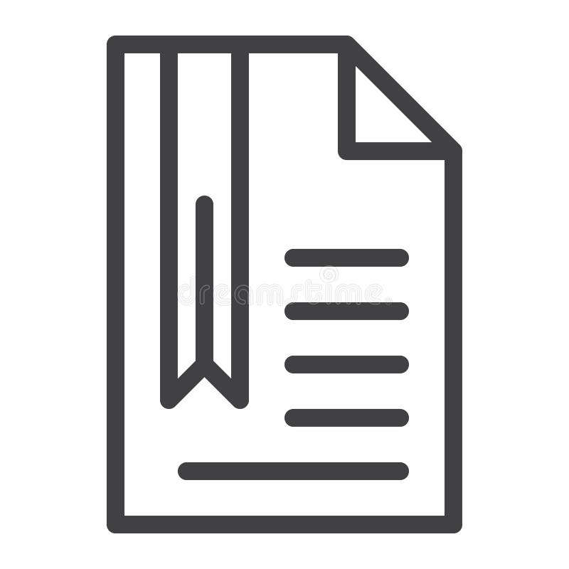 Linea icona del segnalibro illustrazione vettoriale. Illustrazione di ...