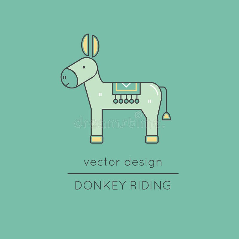 Linea icona dell'asino illustrazione vettoriale. Illustrazione di ...