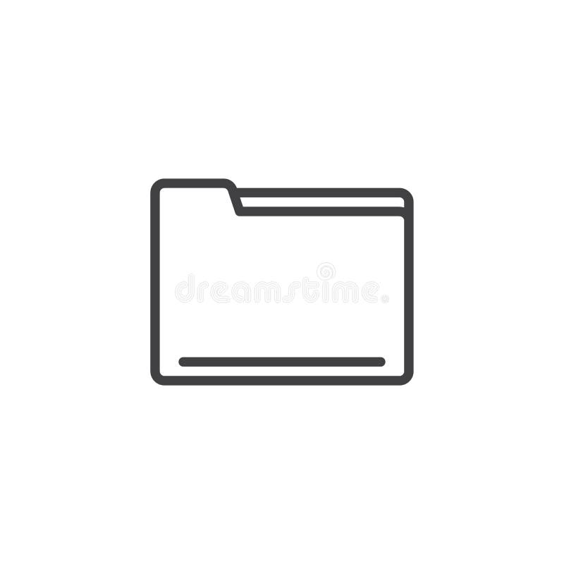Linea icona della cartella illustrazione vettoriale. Illustrazione di ...