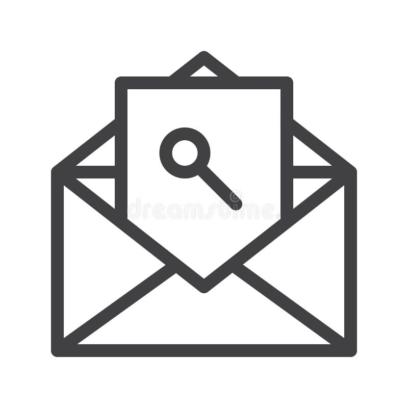 Linea icona della posta illustrazione vettoriale. Illustrazione di ...