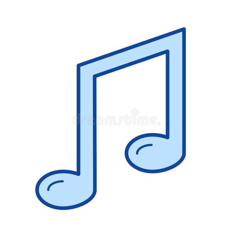 Linea Icona Della Semiminima Illustrazione Vettoriale - Illustrazione ...