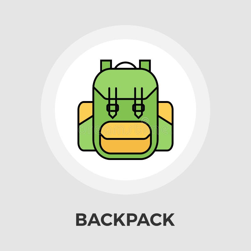 Linea icona dello zaino illustrazione vettoriale. Illustrazione di nero ...