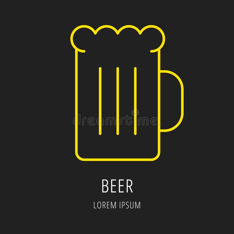 Linea Logo Food o bevanda illustrazione di stock. Illustrazione di ...