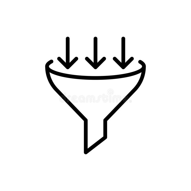 Linea Moderna Icona Dell'imbuto Illustrazione Vettoriale ...