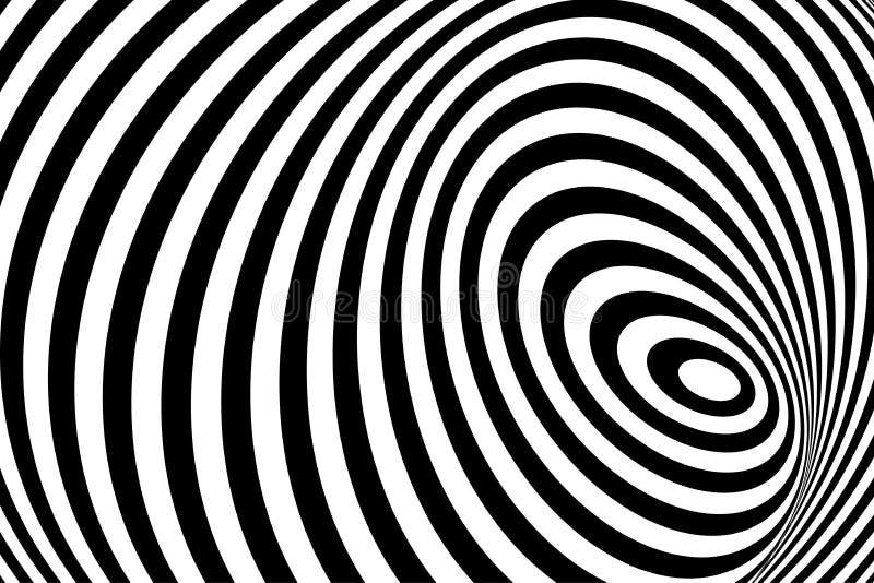 Linea Nera Illusione Di Bianco 3d Di Distorsione Illustrazione ...