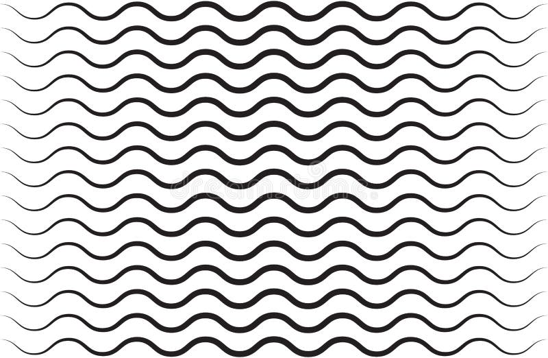 Linea Ondulata Senza Cuciture Modello Di Vettore Nero Illustrazione ...