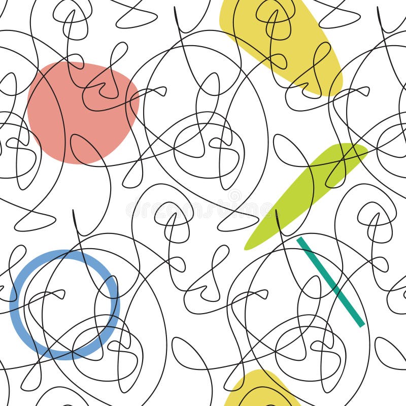 Linea Semplice Modello Senza Cuciture Di Modo Illustrazione Vettoriale ...