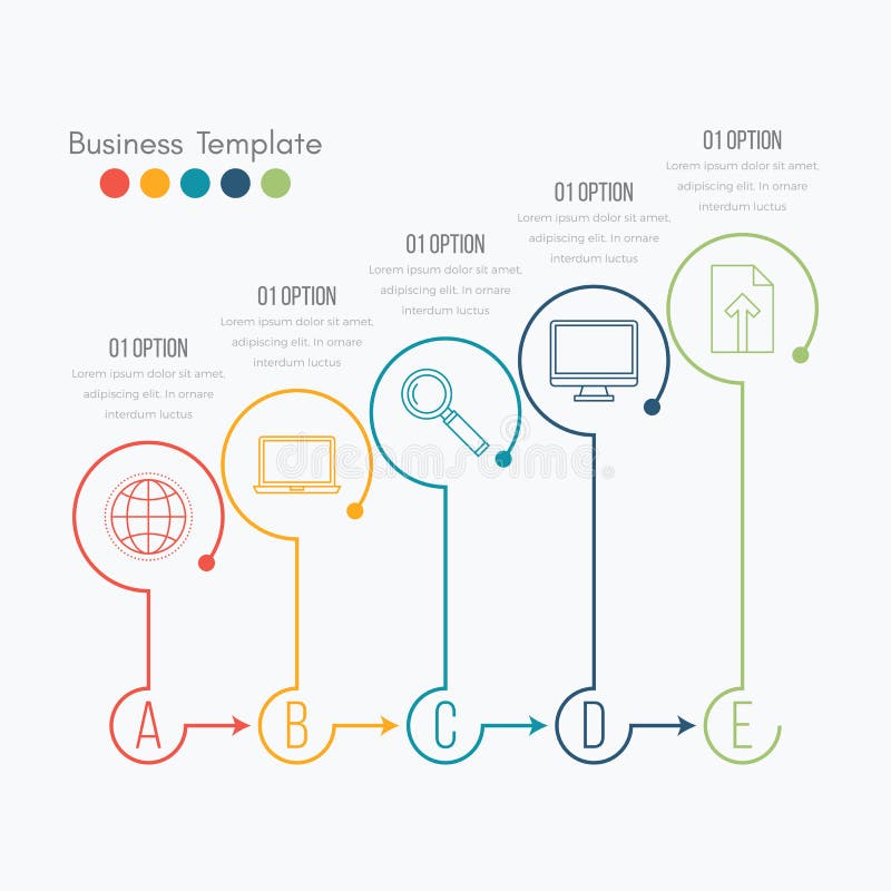 Linea Sottile Elemento Infographic Illustrazione Vettoriale ...