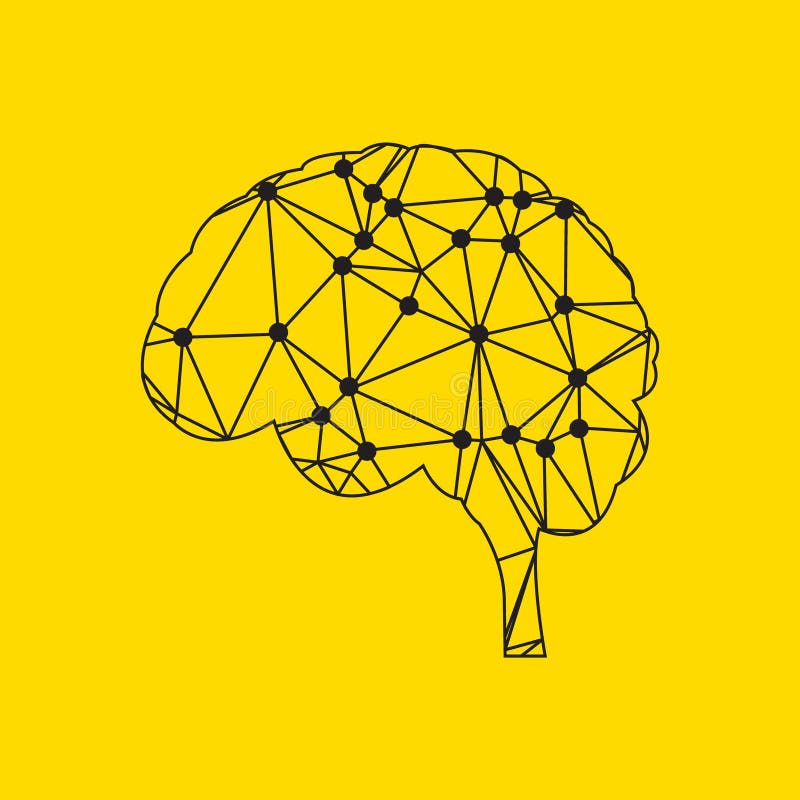 Lineal Brain Design Illustration Stock Vector - Illustration of text ...