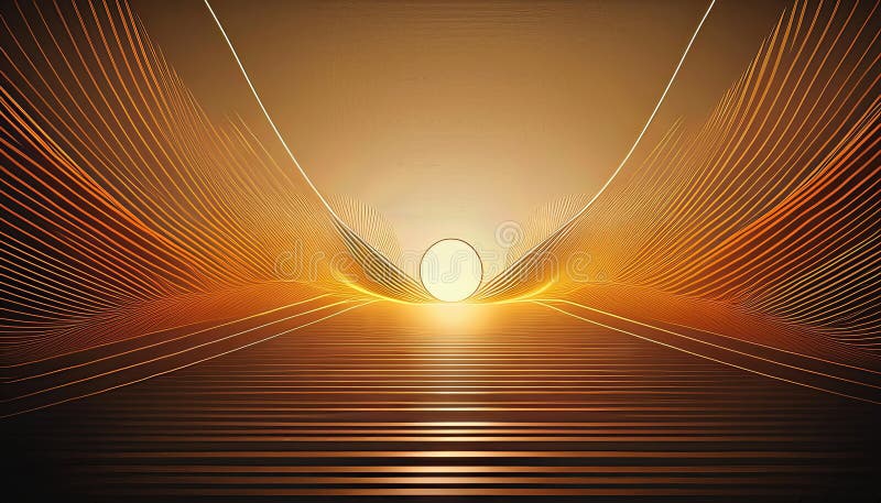 Linear Abstract Shape with Sunlight Element, Radiant Geometry ...