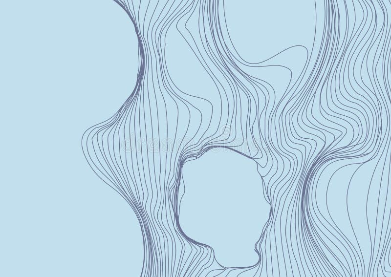 Linear Abstraction. Background of Smooth Wavy Lines Stock Illustration ...