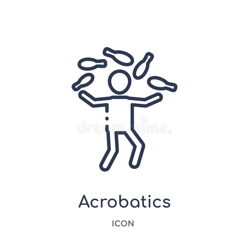 Acrobatics Line Icon Concept. Acrobatics Flat Vector Symbol, Sign ...