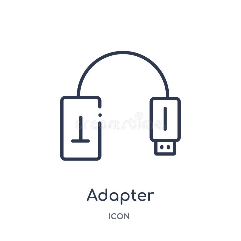 Linear Connector Icon from Electronic Devices Outline Collection. Thin ...