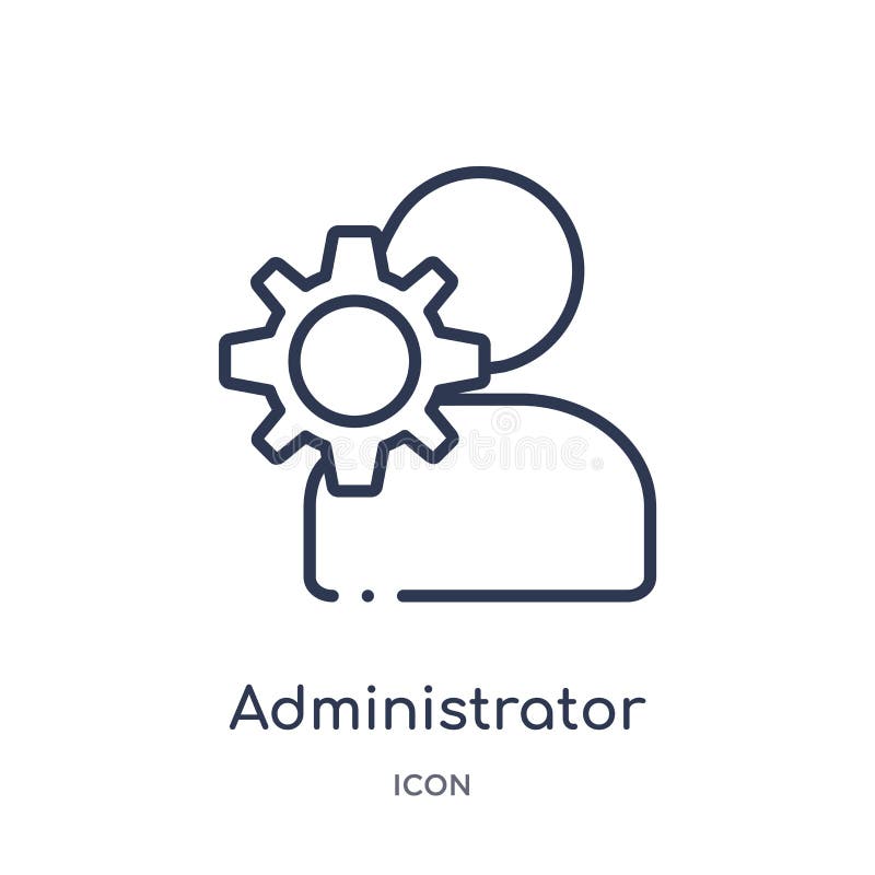 Linear Administrator Icon from Human Resources Outline Collection. Thin ...