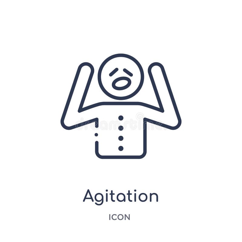 Agitation Linear Icon. Modern Outline Agitation Logo Concept on Stock ...