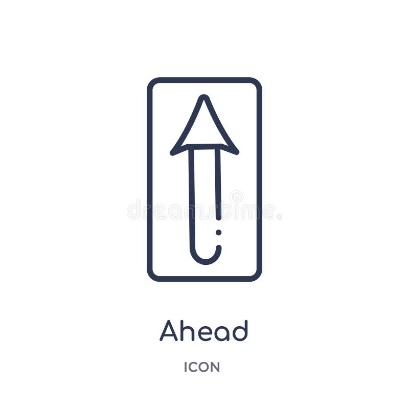 Ahead Icon in Trendy Design Style. Ahead Icon Isolated on White ...