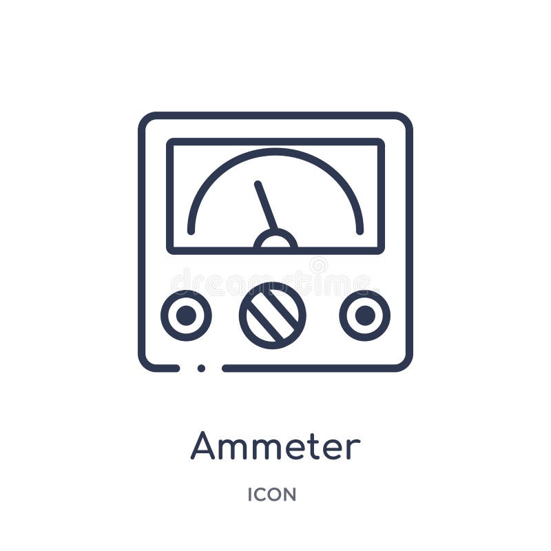 Linear Ammeter Icon from Electronics Outline Collection. Thin Line ...