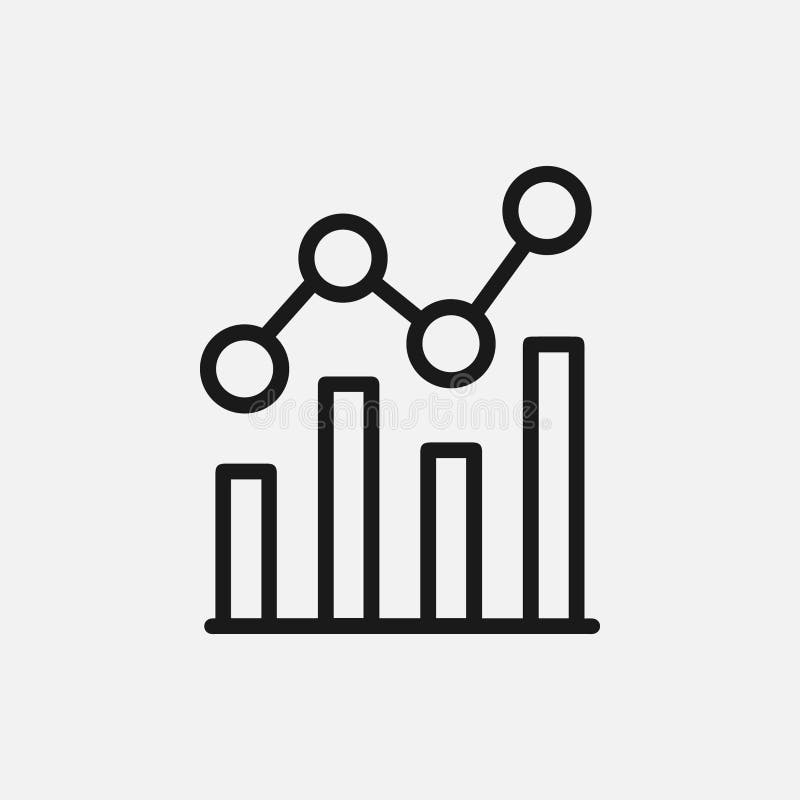 Linear Analytics Icon Design Template Vector Illustration Stock Vector ...