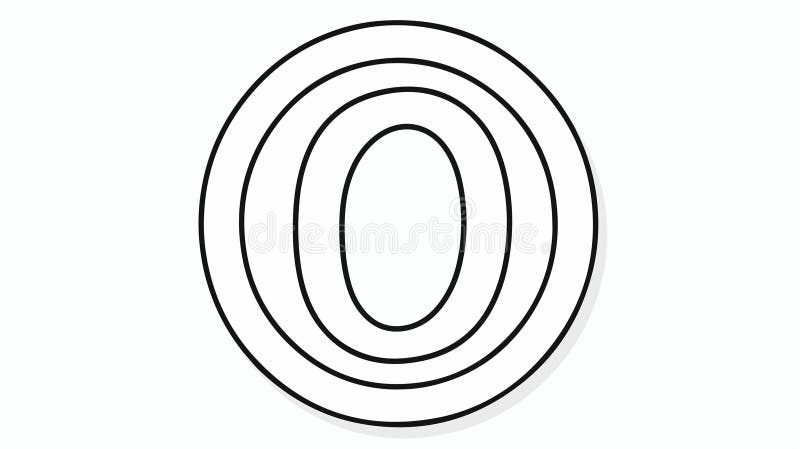Linear Animated Number Zero Vector Symbol Cartoon Stock Illustration ...