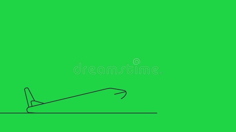 Linear Animation of an Plane Taking Off. Self Drawing Animation of ...