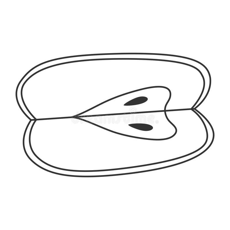 Linear Apple Icon. Hand Drawn Apple Fruit in Doodle Style Stock ...