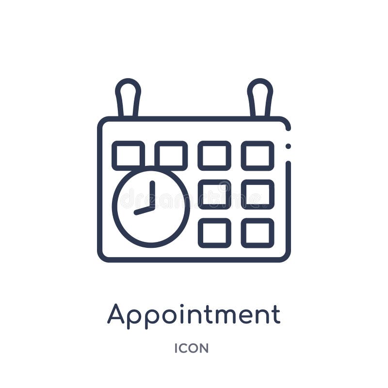 Linear Appointment Icon from Human Resources Outline Collection. Thin ...
