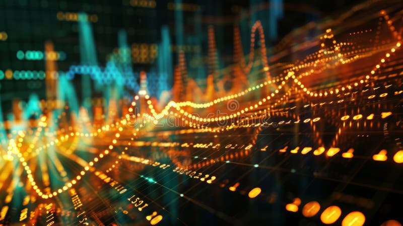 Linear Array of Lights, Close Up Stock Image - Image of illumination ...