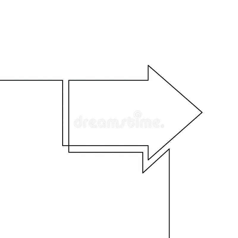 Set of Linear Arrow, Vector Illustration. Stock Vector - Illustration ...