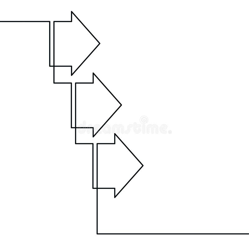 Linear Arrows Infographic Design Elements Stock Vector - Illustration ...