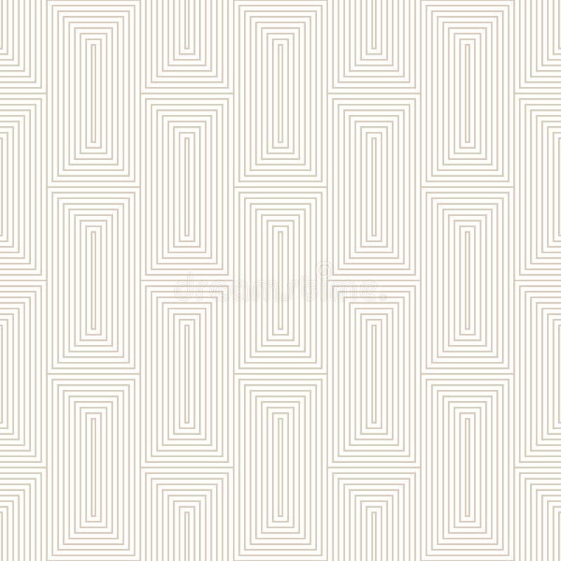 Linear Art Deco Simple Seamless Pattern Vector Vintage White Abstract ...