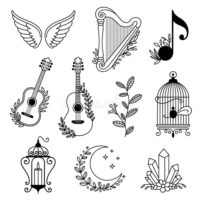 Linear Harp Symbol Stock Illustrations – 1,428 Linear Harp Symbol Stock ...
