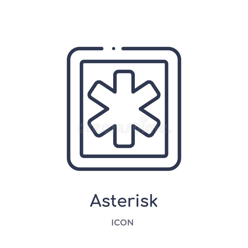 Asterisk Icon in Trendy Design Style. Asterisk Icon Isolated on White ...