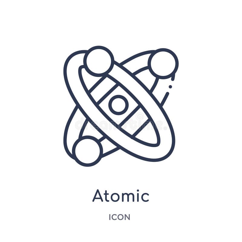 Linear Atomic Icon from Chemistry Outline Collection. Thin Line Atomic ...