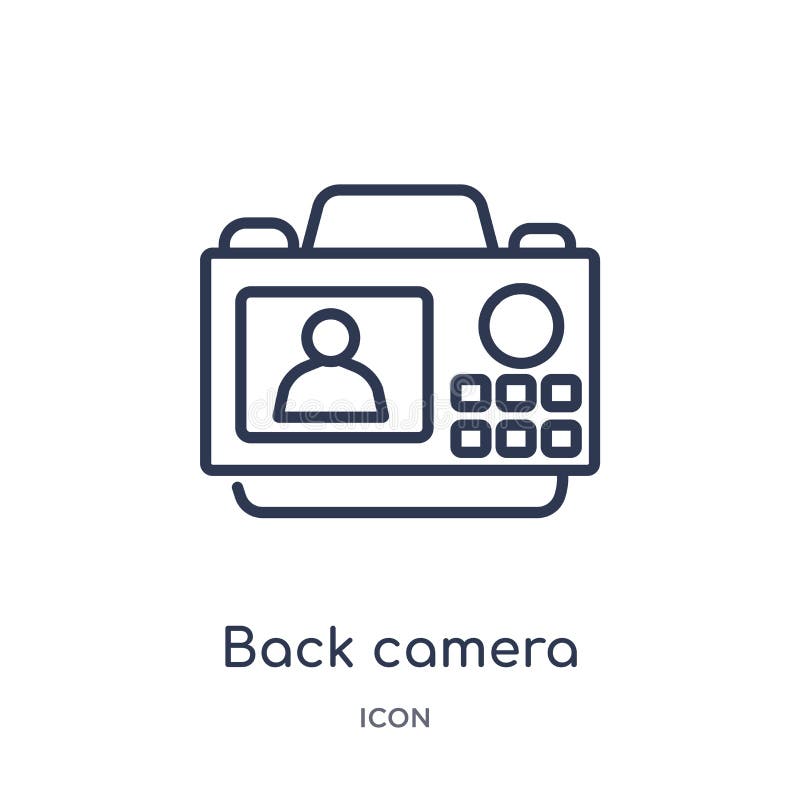 Linear Back Camera Icon from General Outline Collection. Thin Line Back ...