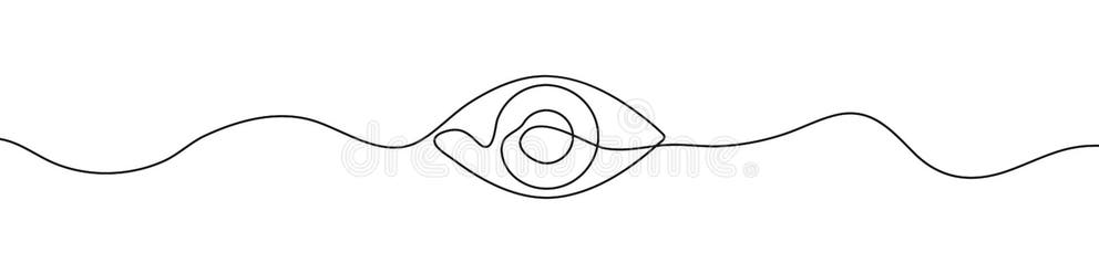 Linear Background of Eye. One Continuous Line Drawing of Human Eye ...