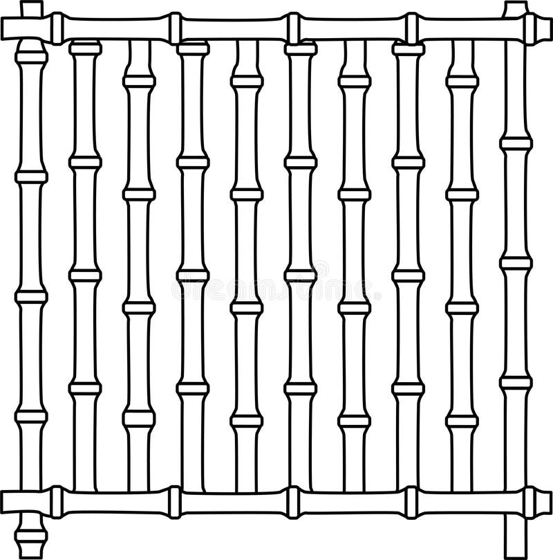 Linear Bamboo Fence Stock Illustrations – 35 Linear Bamboo Fence Stock ...