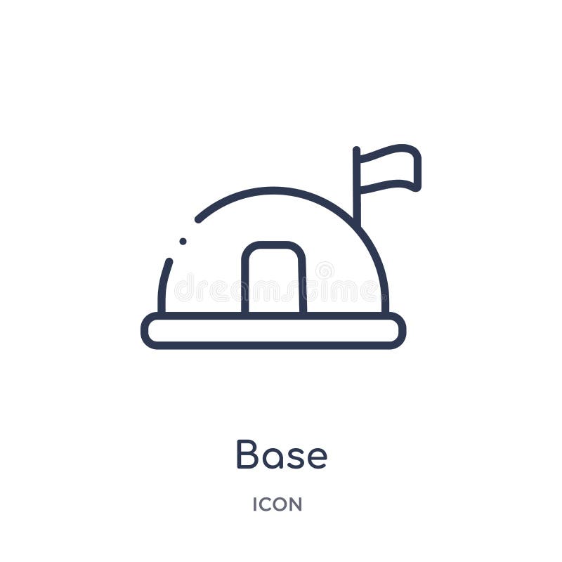 Linear Base Icon from Geometry Outline Collection. Thin Line Base Icon ...