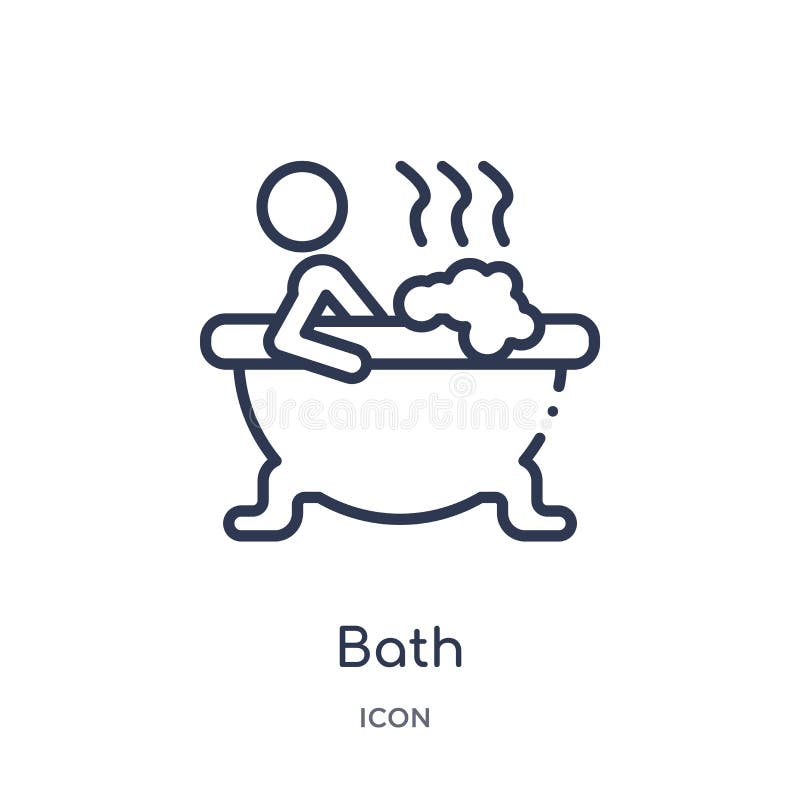 Linear Bath Icon from Beauty Outline Collection. Thin Line Bath Vector ...