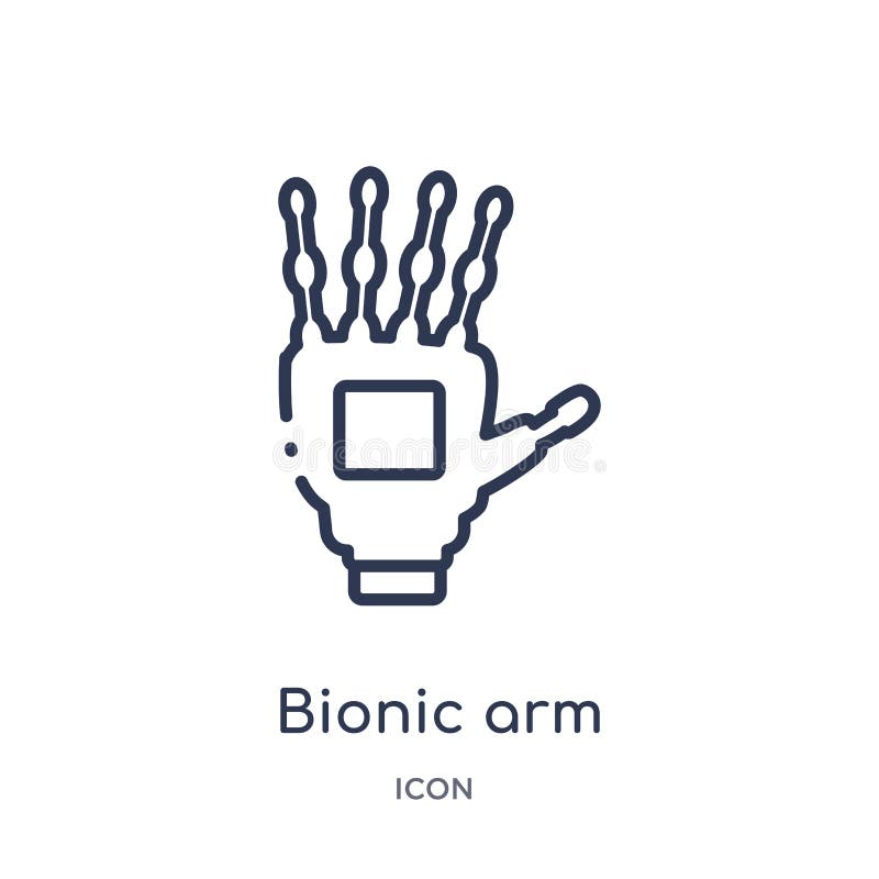 Linear Bionic Arm Icon from Artificial Intellegence and Future ...