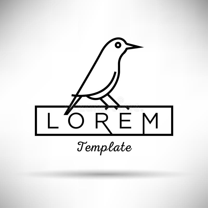 Linear Bird Sign Vector Design Stock Vector - Illustration of line ...