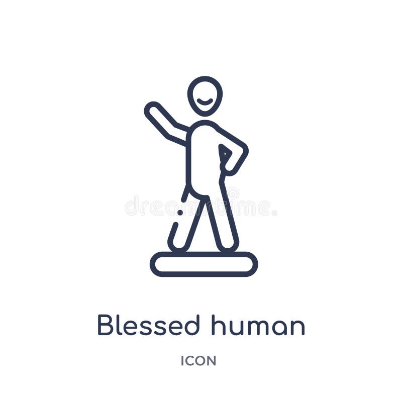 Linear Blessed Human Icon from Feelings Outline Collection. Thin Line ...