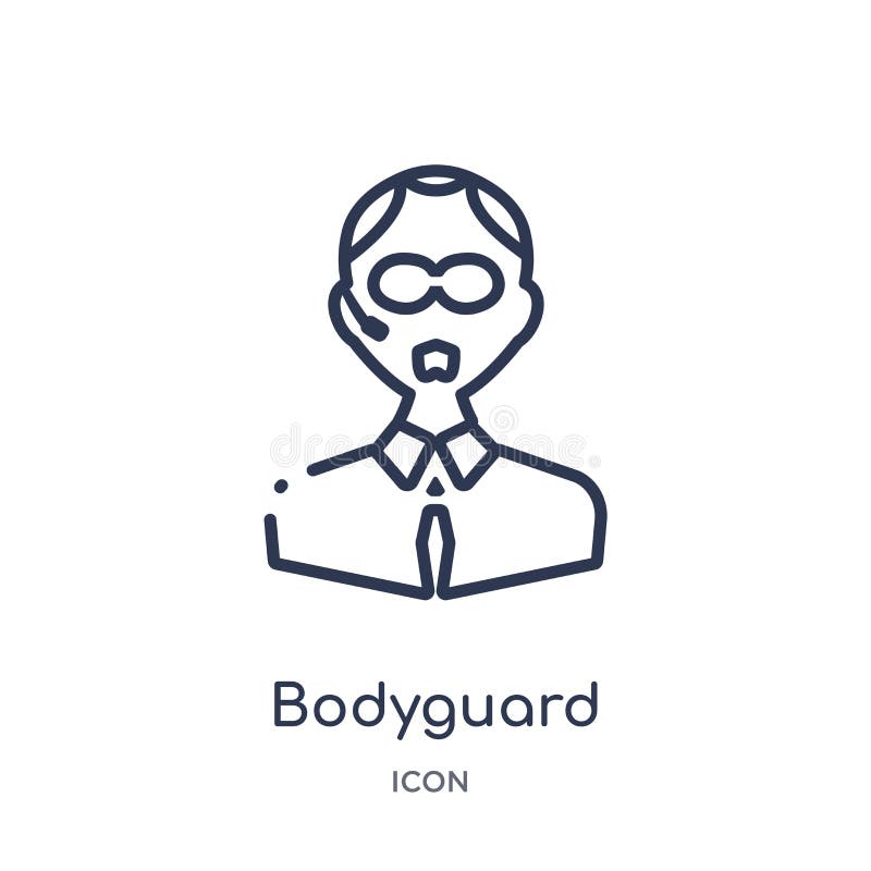 Bodyguard Icon Vector Sign and Symbol Isolated on White Background ...