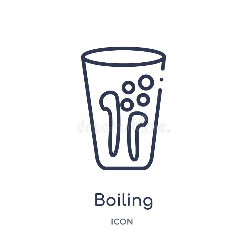 Linear Boiling Water Pan Icon from Bistro and Restaurant Outline ...