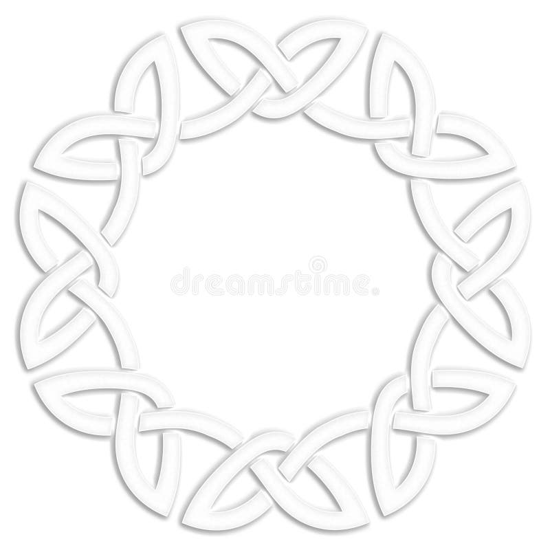 Simple Celtic Circular Frame, White Stock Image - Illustration of ...