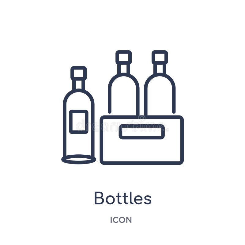 Linear Bottles Icon from General Outline Collection. Thin Line Bottles ...
