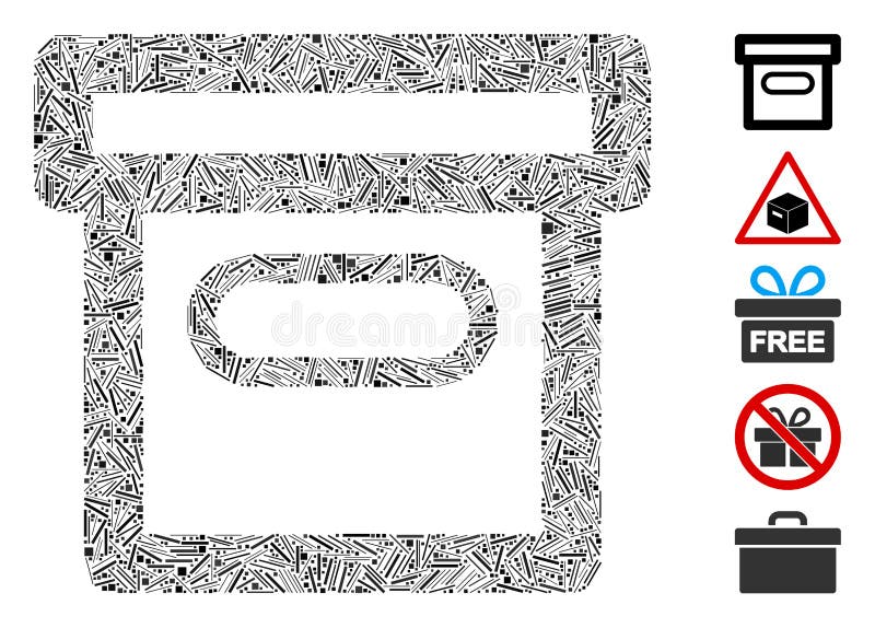 Linear Box Icon Vector Mosaic Stock Illustration - Illustration of ...