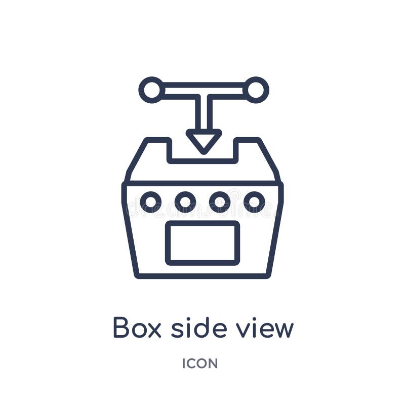Linear Box Side View Icon from General Outline Collection. Thin Line ...