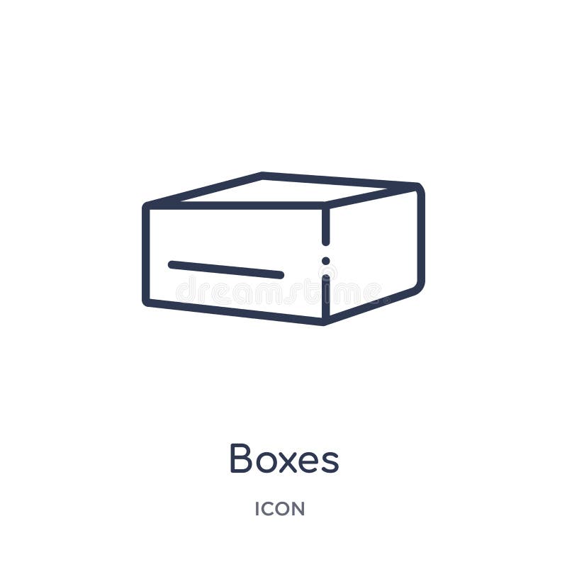 Linear Boxes Icon from Industry Outline Collection. Thin Line Boxes ...