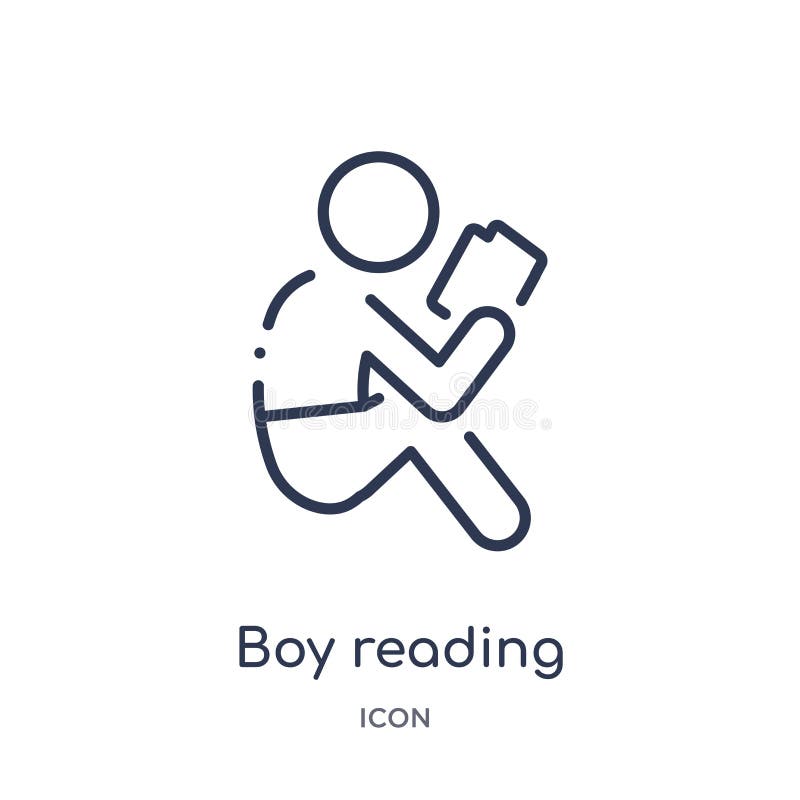Linear Boy Reading Icon from Activity and Hobbies Outline Collection ...