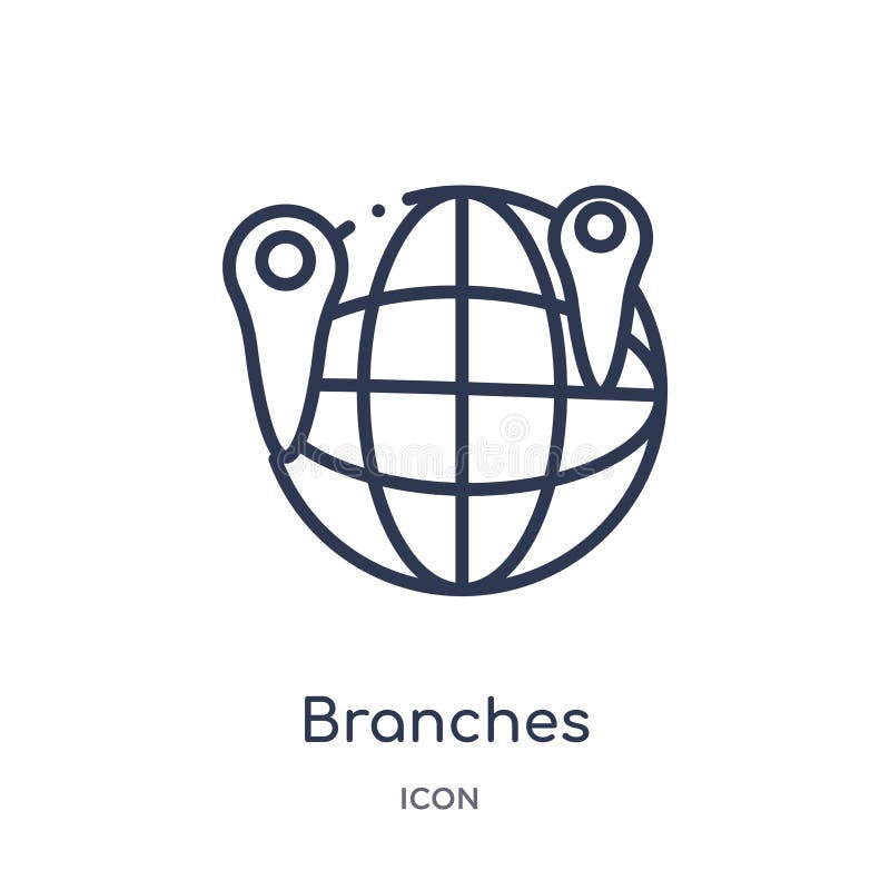 Linear Two Branches of Frame Icon from Army Outline Collection. Thin ...